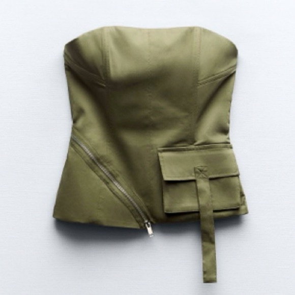 Zara | Tops | Cargo Tube Top | Poshmark